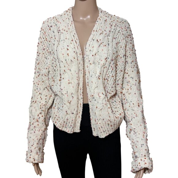 moon & madison | Sweaters | Moon Madison Cream Chunky Open Cardigan ...